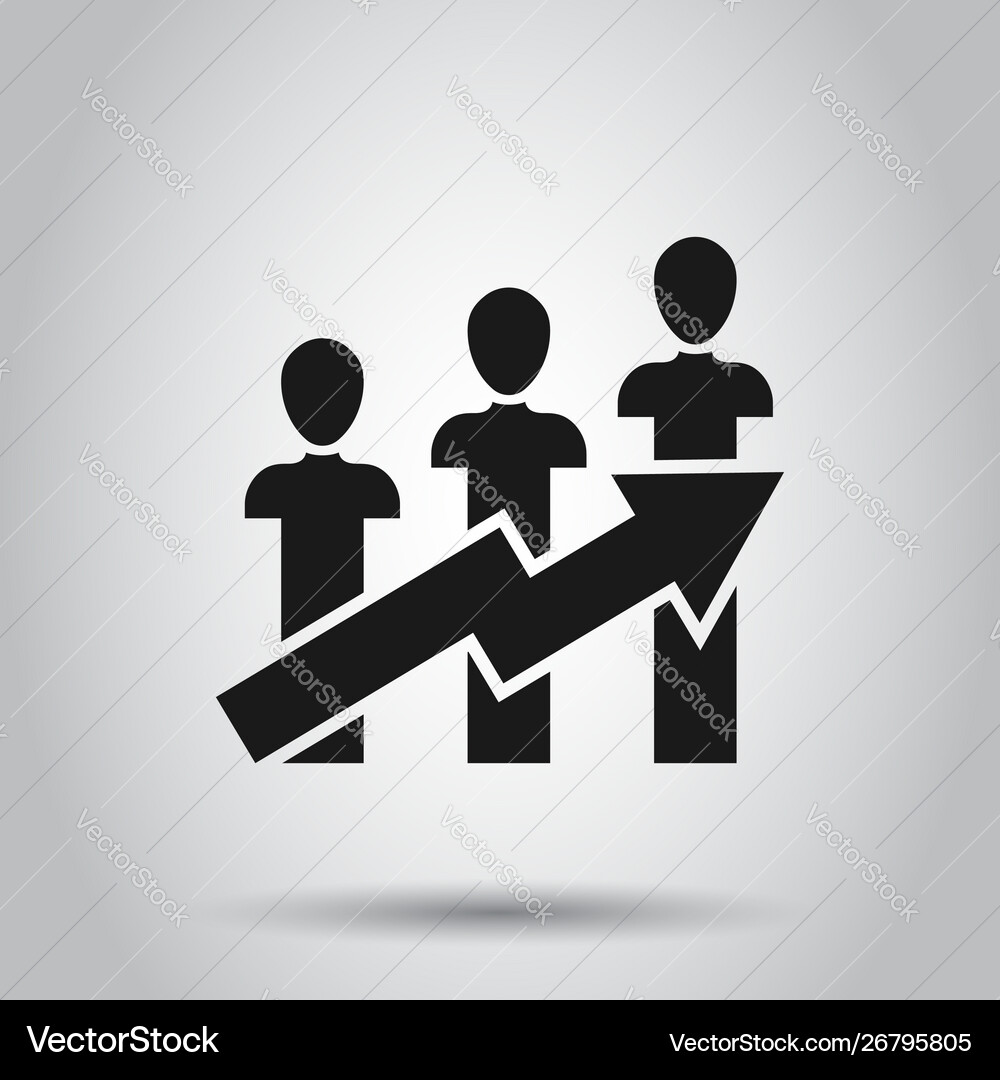 Performance icon in flat style career on isolated Vector Image