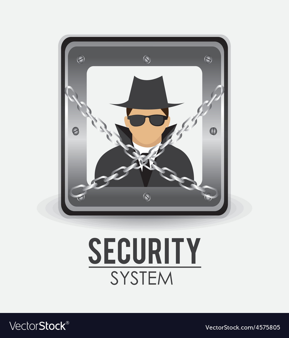 Security system design Royalty Free Vector Image
