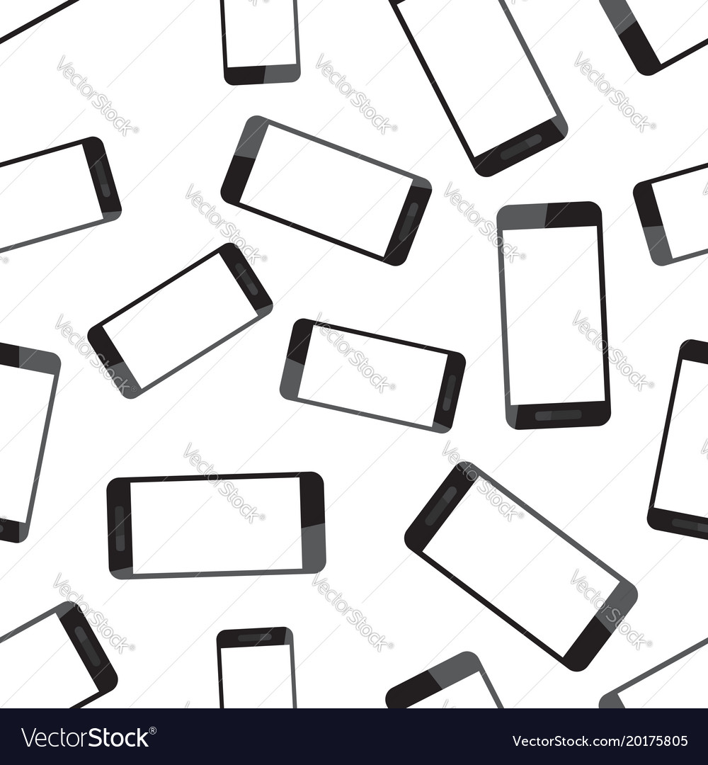 Smartphone seamless pattern background business Vector Image