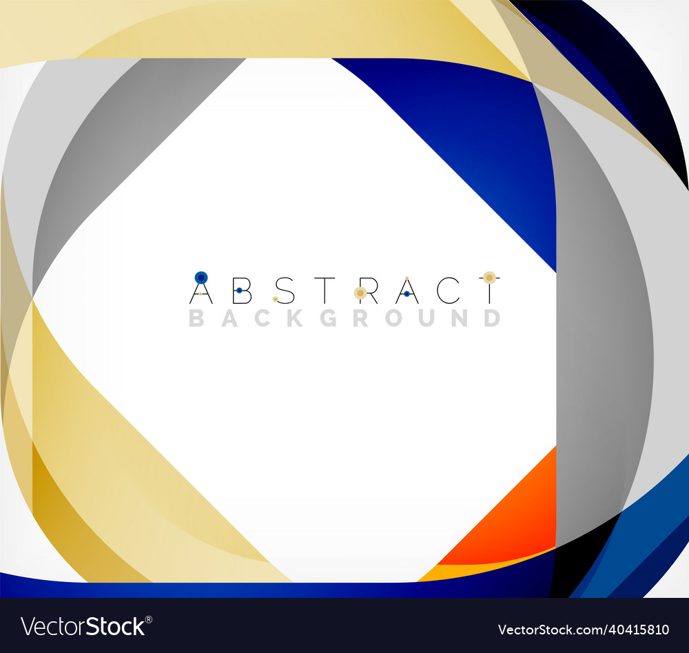 Abstract square shape with overlapping waves Vector Image