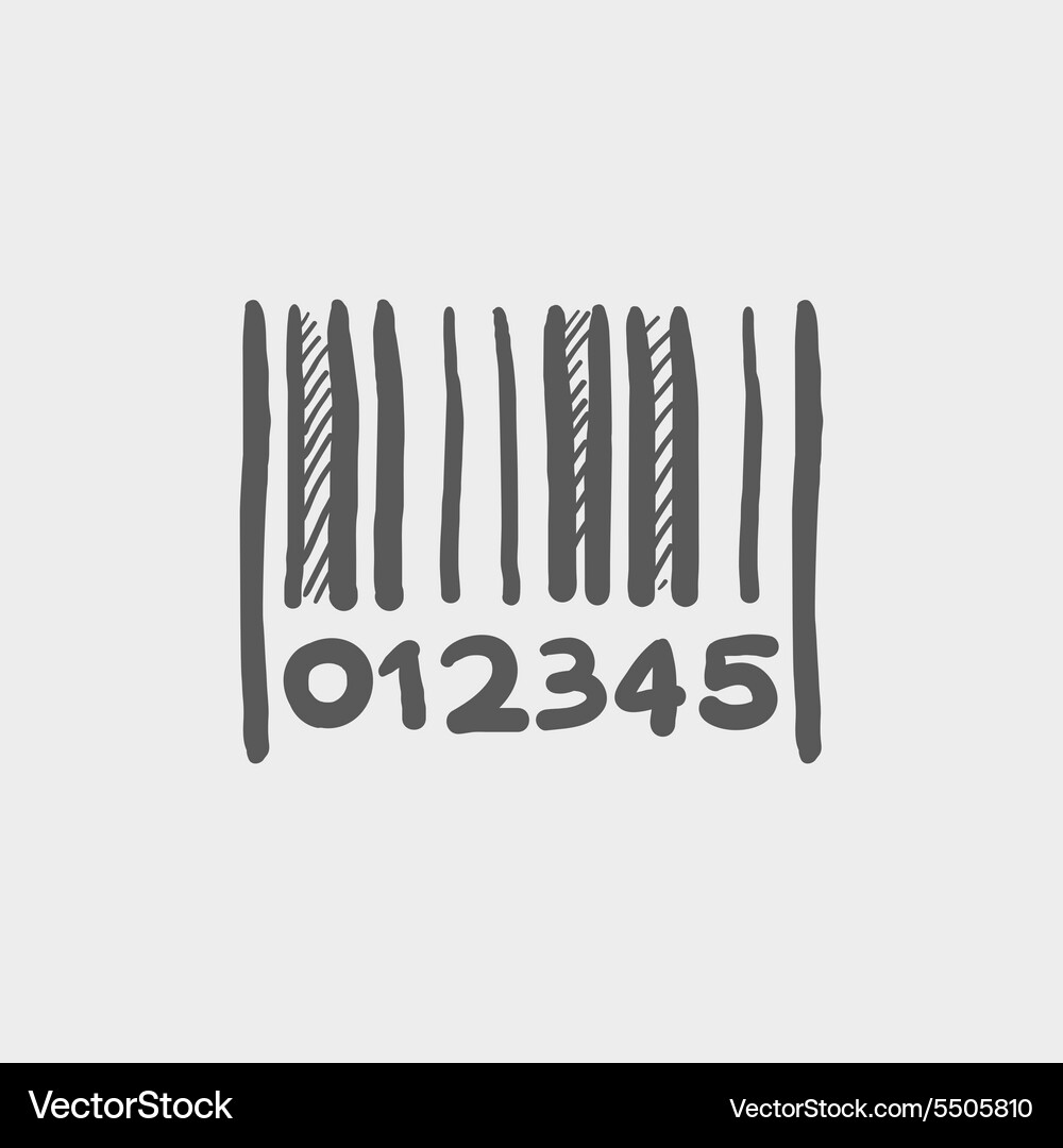 Barcode sketch icon Royalty Free Vector Image - VectorStock