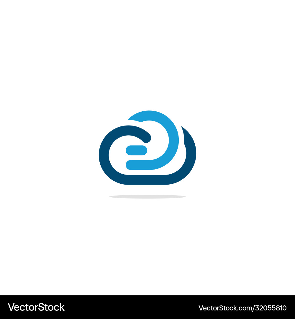 Cloud technology logo Royalty Free Vector Image