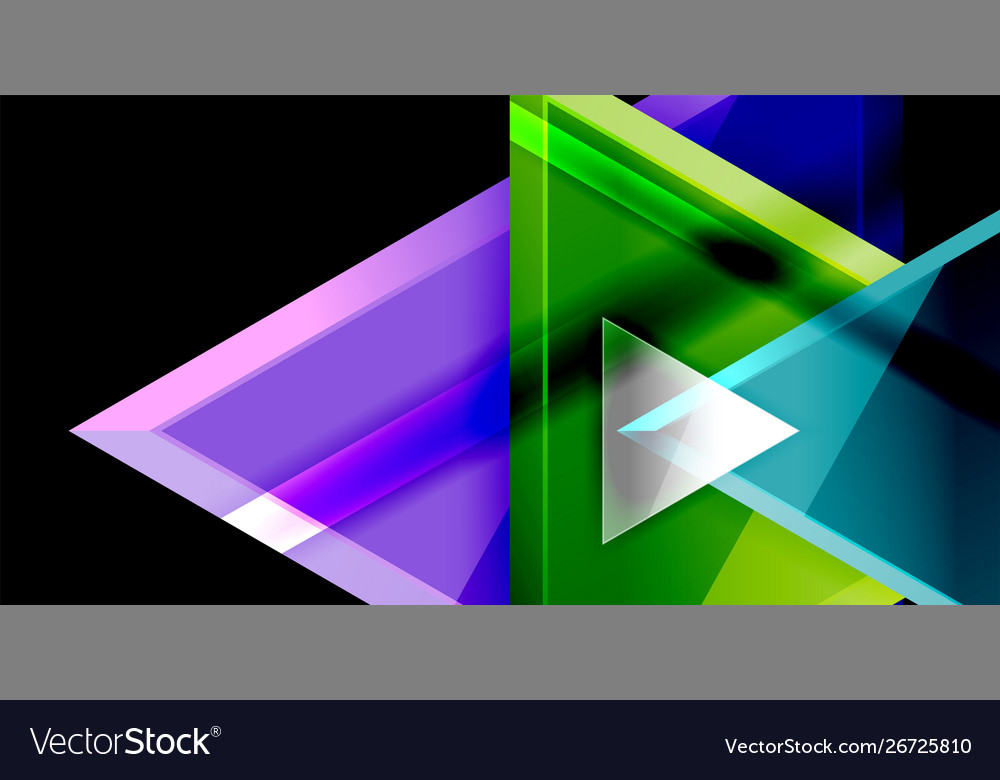 Dynamic triangle composition abstract background Vector Image