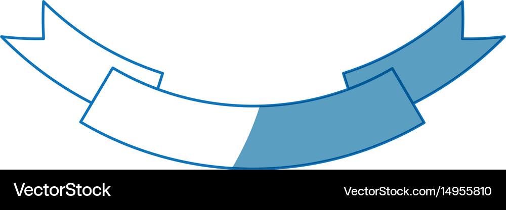 Elegance ribbon banner with shadow Royalty Free Vector Image