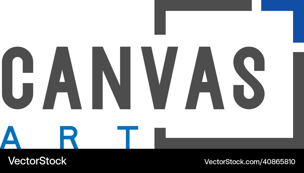 Flat letter mark canvas art display logo design Vector Image