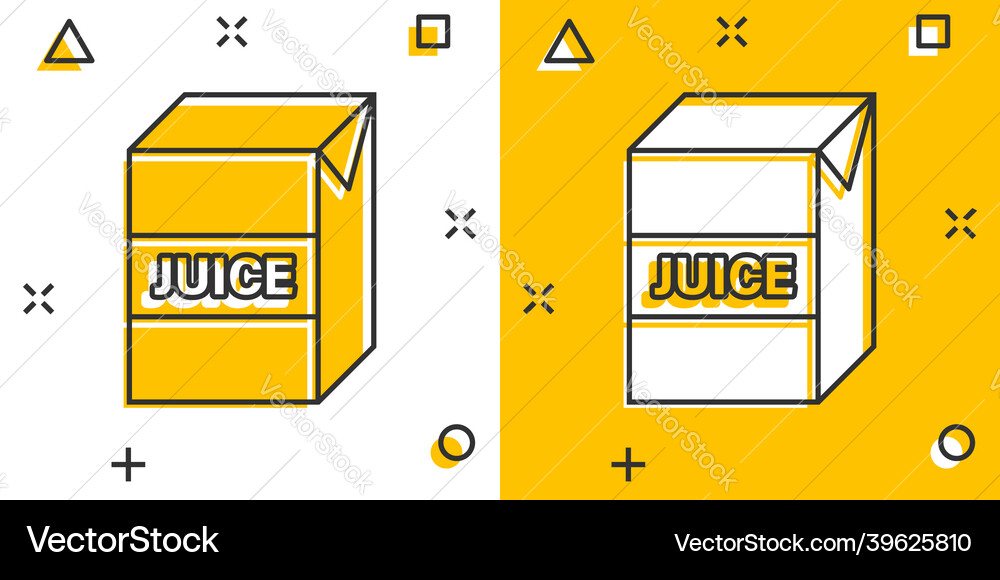 Juice icon in comic style drink on white isolated Vector Image