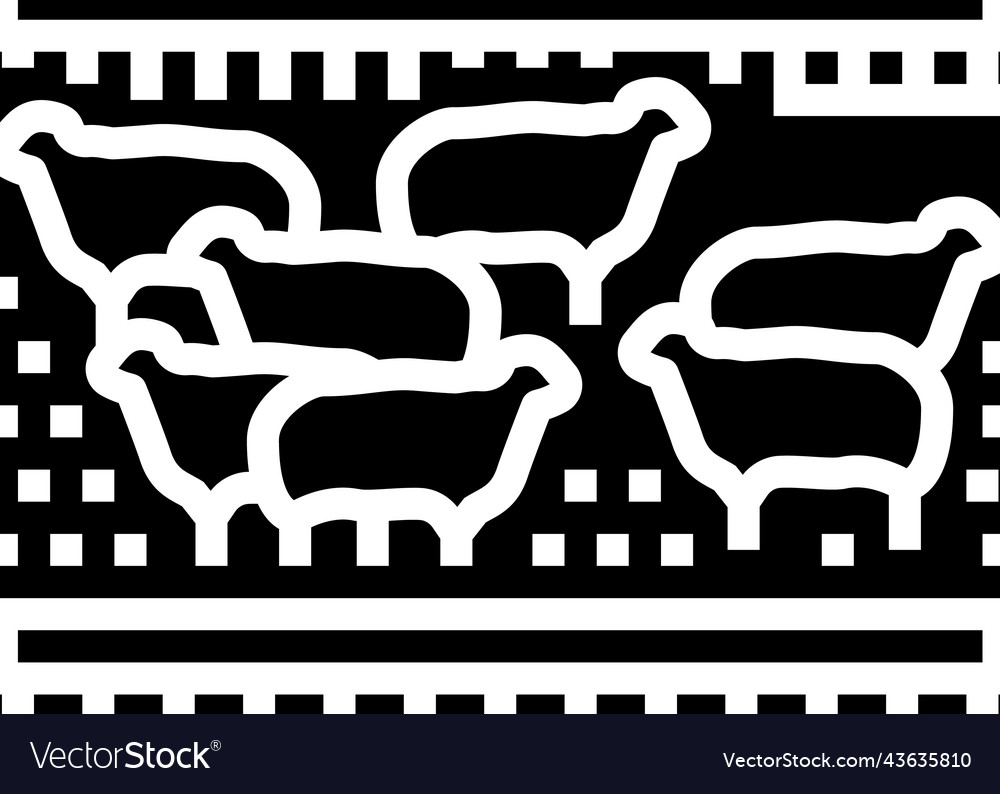 Livestock smart farm agriculture glyph icon Vector Image Livestock smart farm agriculture glyph icon Vector Image