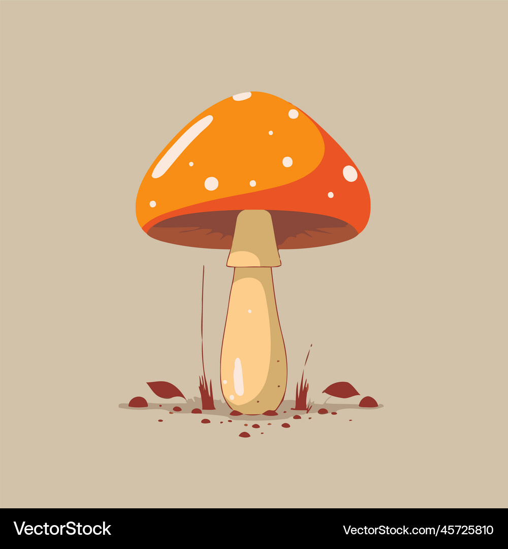 Mushroom fungus Royalty Free Vector Image - VectorStock