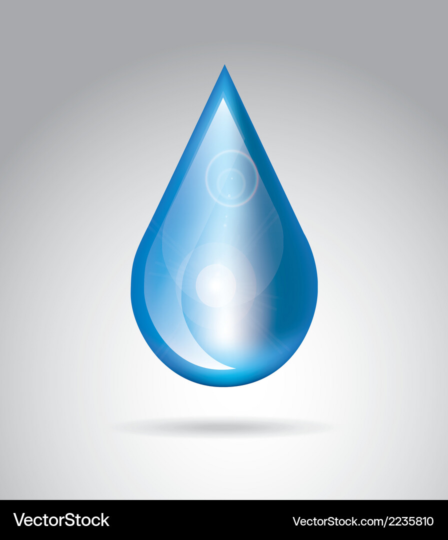 Natural water over gray background Royalty Free Vector Image