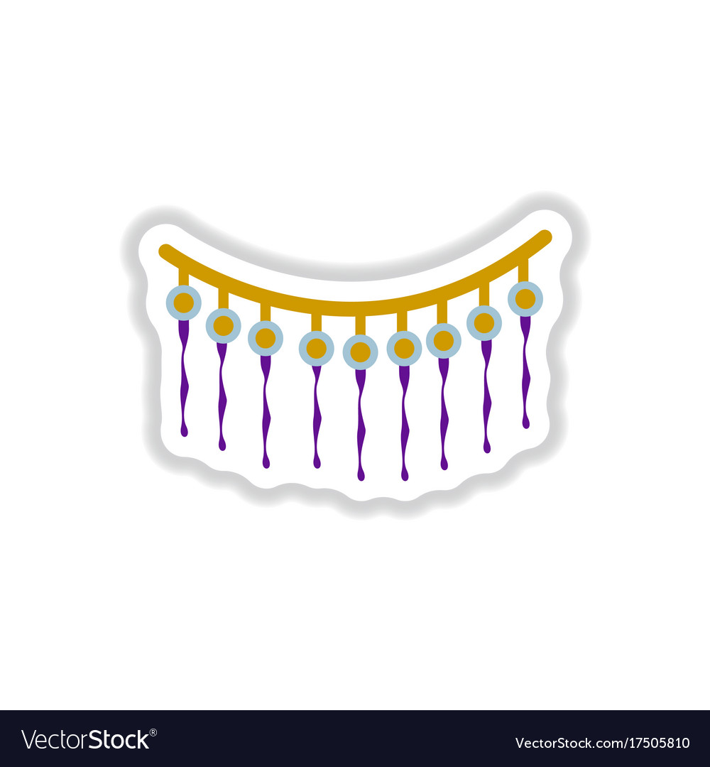 Paper Sticker On Background Of Halloween Garland Vector Image
