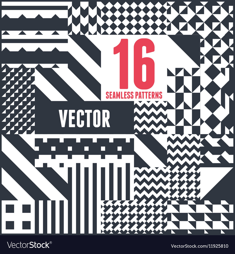 Pattern set Royalty Free Vector Image - VectorStock