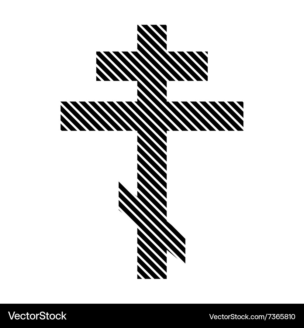 Religious orthodox cross sign Royalty Free Vector Image