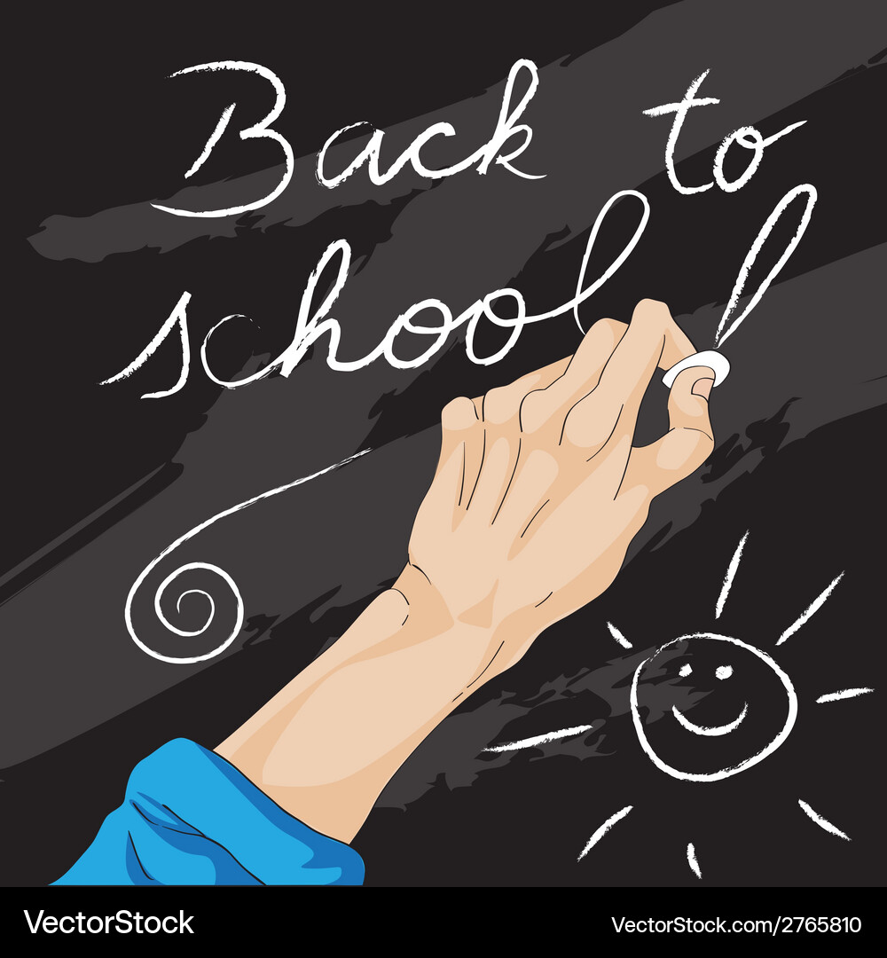 Writing back to school Royalty Free Vector Image