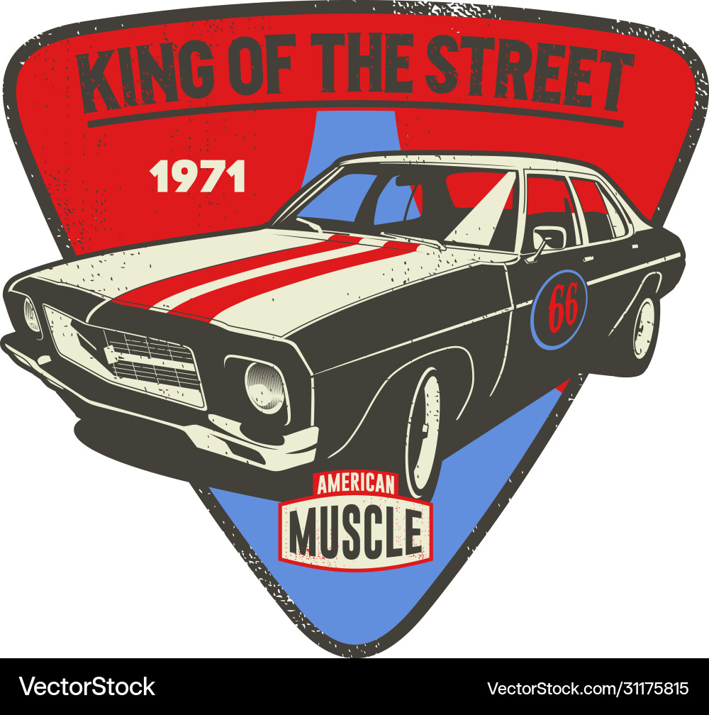 American muscle Royalty Free Vector Image - VectorStock