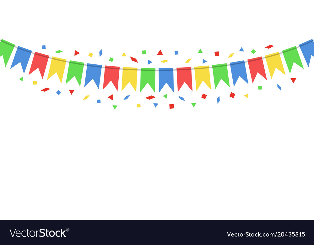 Color hanging flags Royalty Free Vector Image - VectorStock