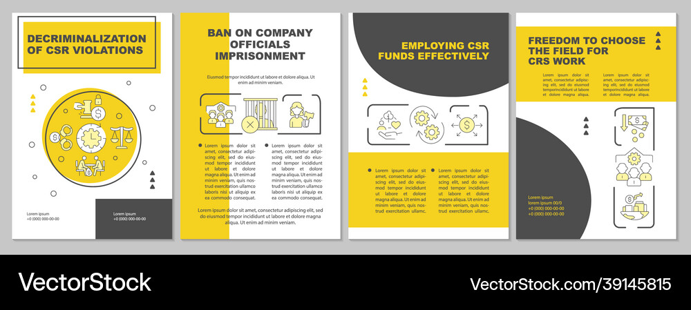 Decriminalization of csr violations yellow Vector Image