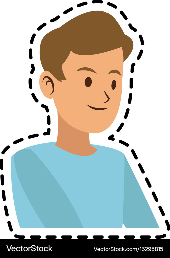Happy handsome young man icon image Royalty Free Vector