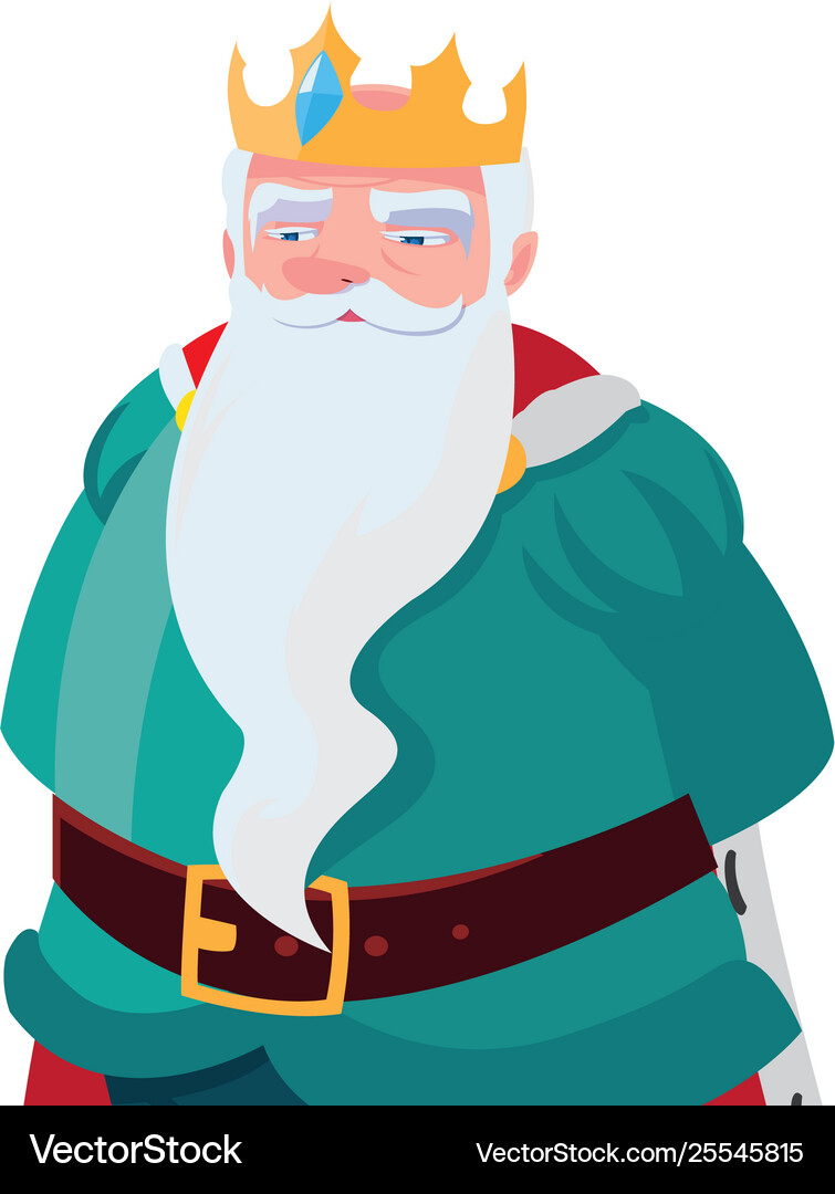 King royal avatar character Royalty Free Vector Image