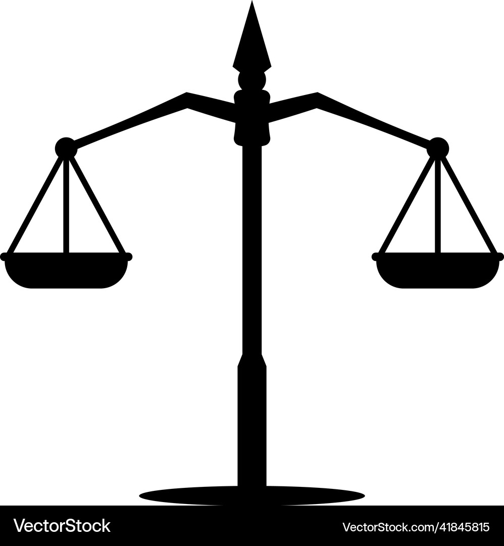 Law scale icon design template isolated Royalty Free Vector