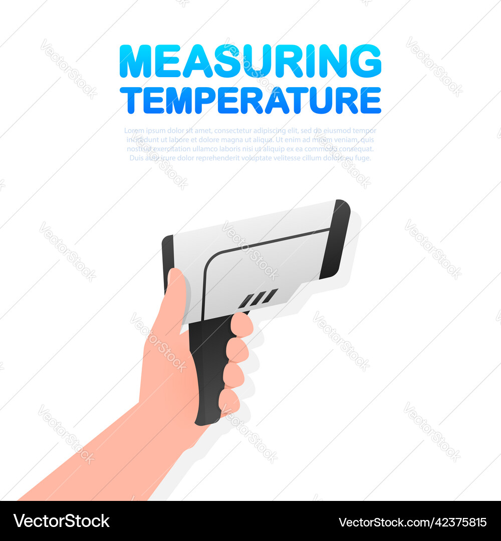 Linear measuring temperature for medical design Vector Image