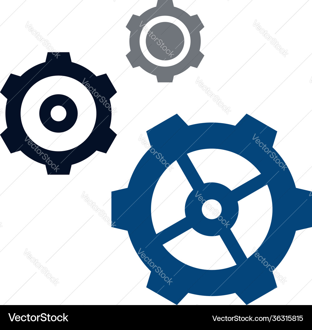 Modern gear logo designs template service Vector Image