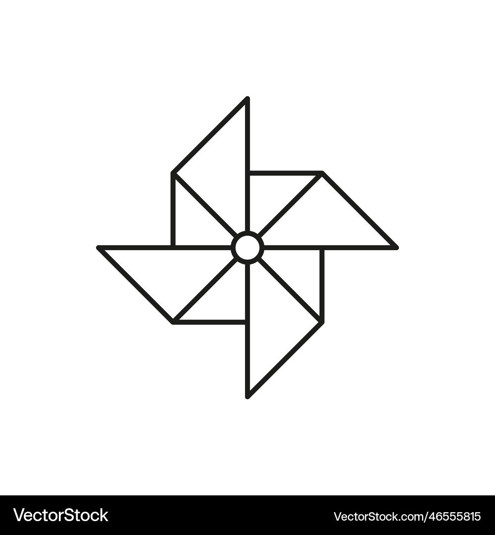 Paper windmill air transportation Royalty Free Vector Image