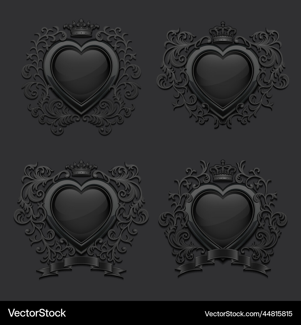 Set of hearts Royalty Free Vector Image - VectorStock