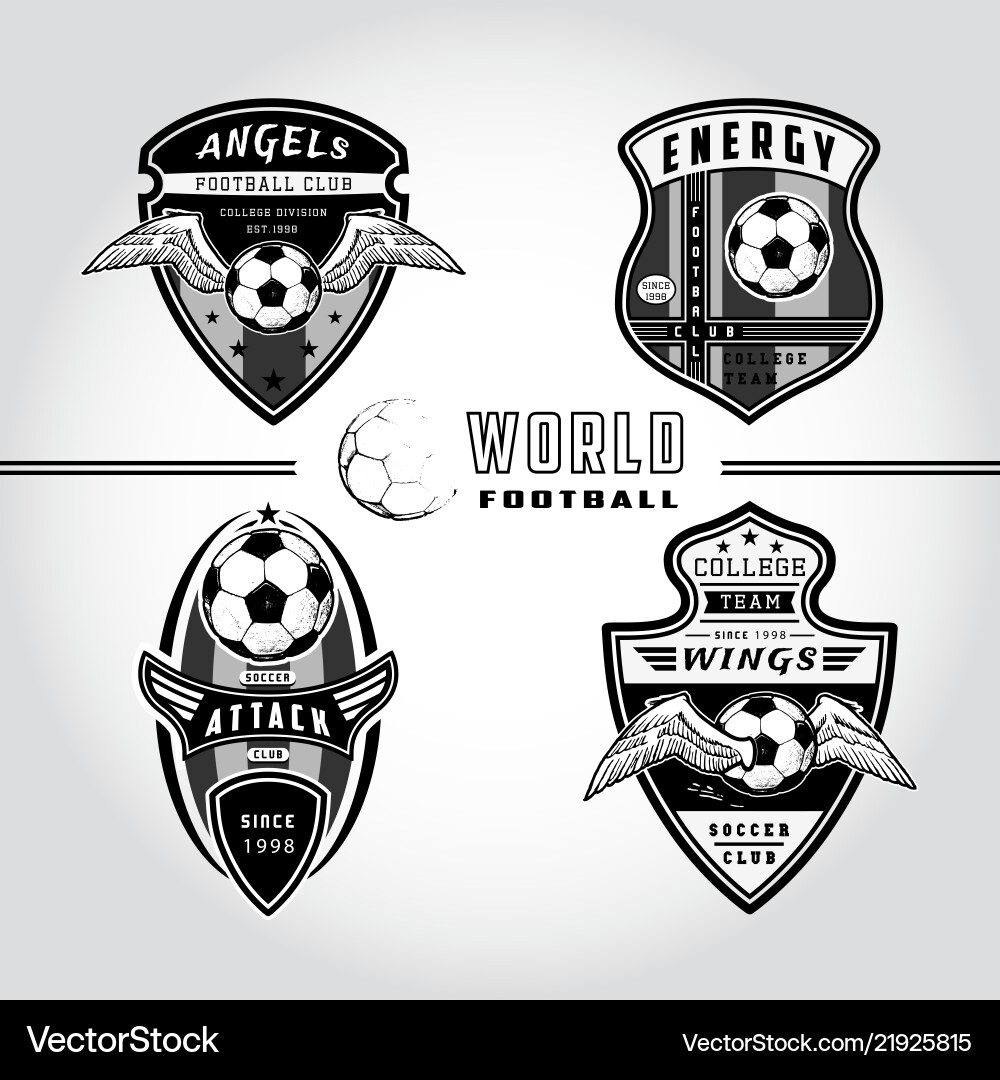 Set soccer badge logo Royalty Free Vector Image