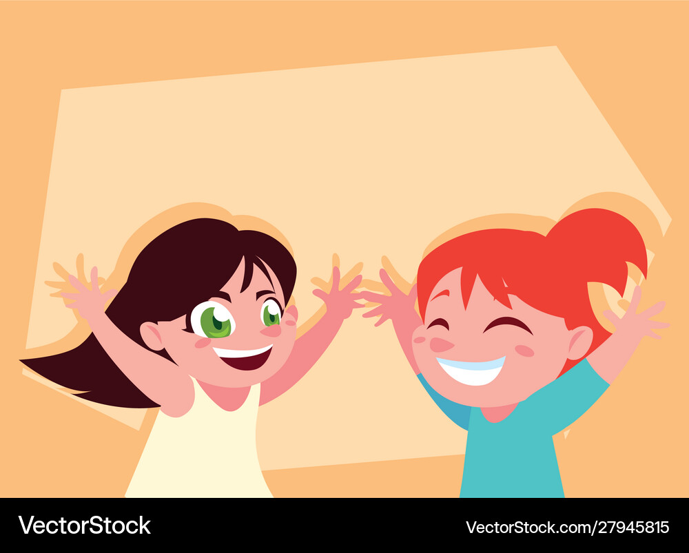 Women with different poses on white background Vector Image