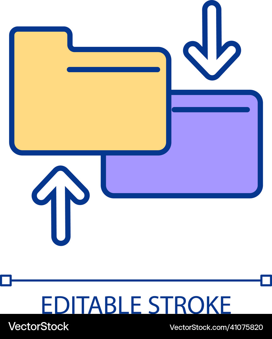 File exchange rgb color icon Royalty Free Vector Image