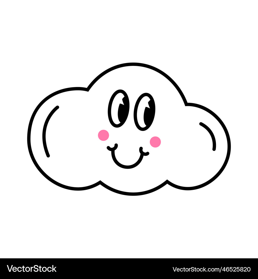Funny cartoon character on white background Vector Image