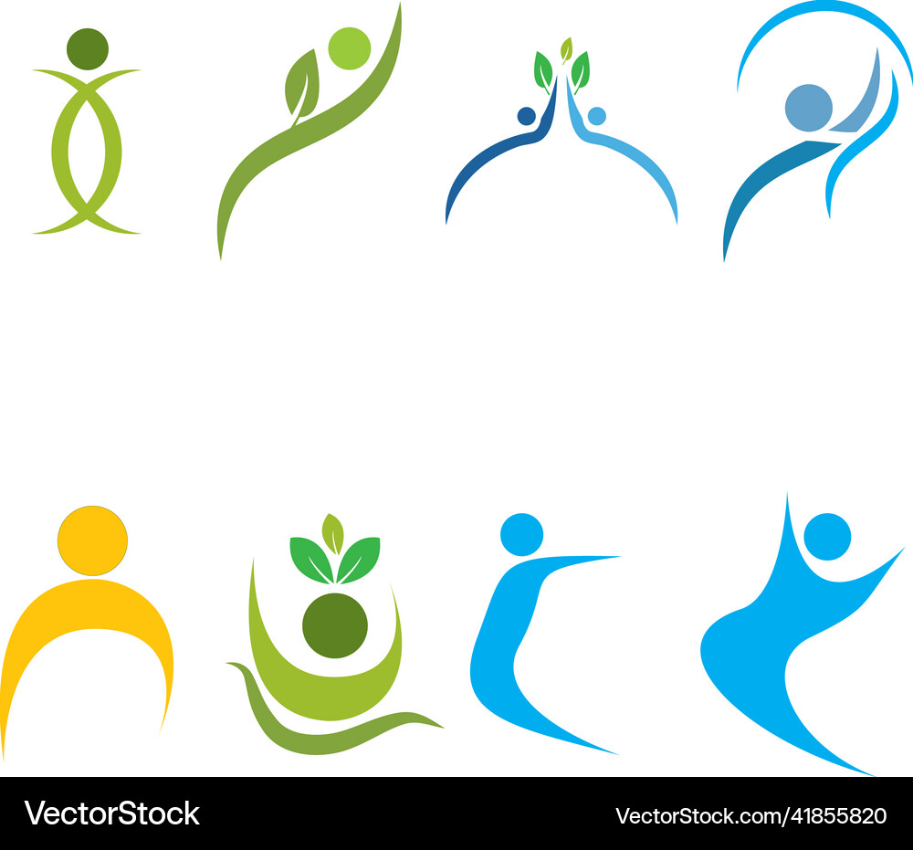Healthy life people Royalty Free Vector Image - VectorStock