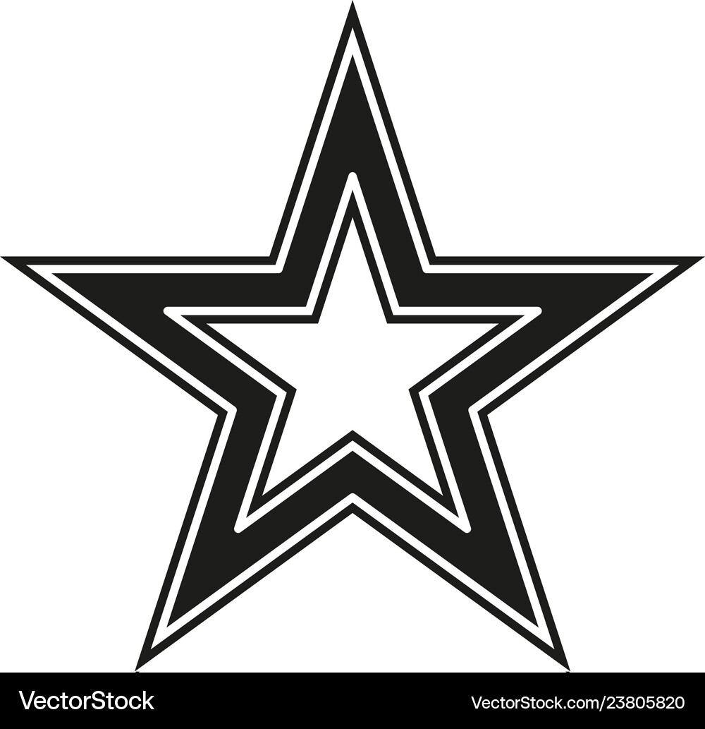 Star icon classic rank isolated Royalty Free Vector Image
