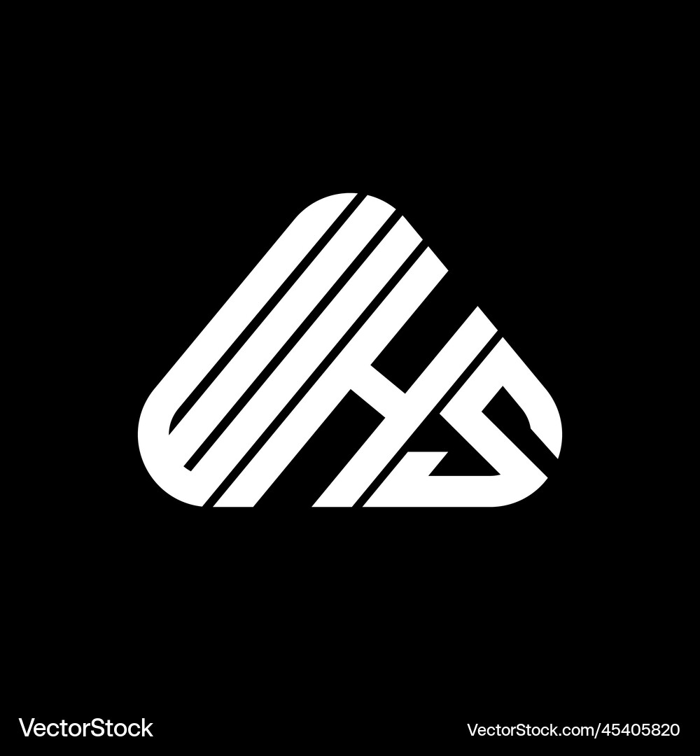 Whs letter logo creative design with graphic Vector Image