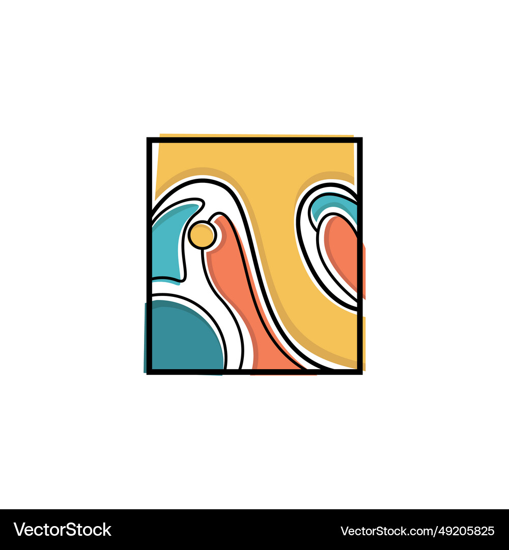 Abstract colorful t logo design Royalty Free Vector Image