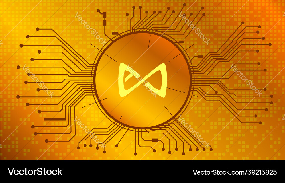 Axie infinity axs cryptocurrency token symbol Vector Image