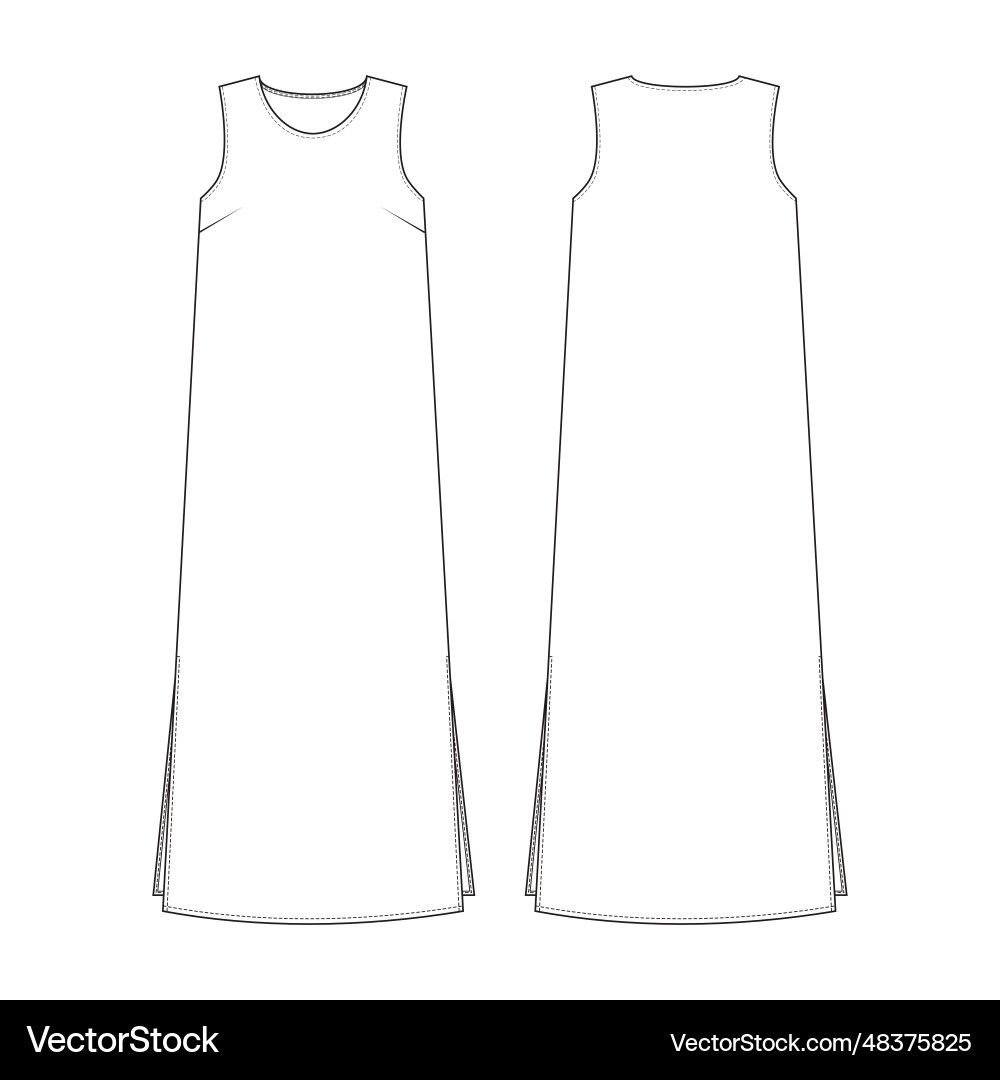 Base sleeveless dress Royalty Free Vector Image