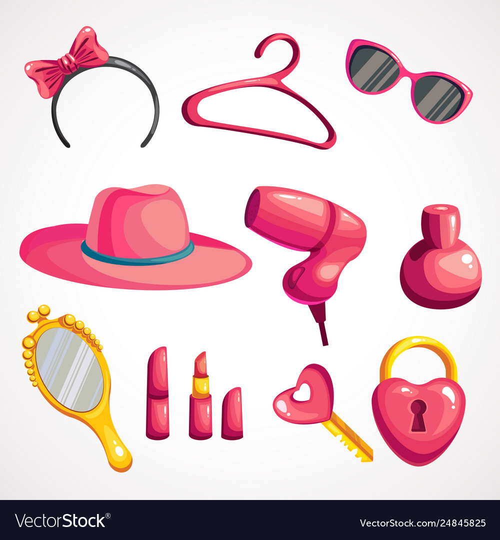 Cartoon Set Things For Girls Royalty Free Vector Image cartoon-set-things-for-girls-royalty-free-vector-image