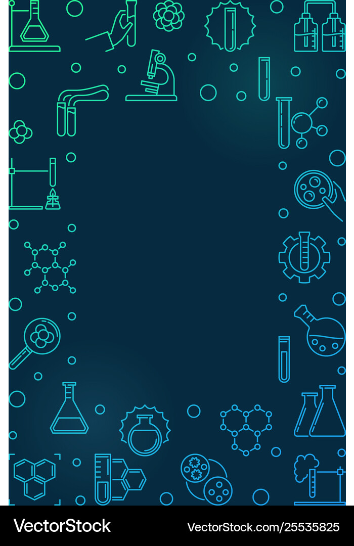 Chemistry vertical linear colorful concept Vector Image
