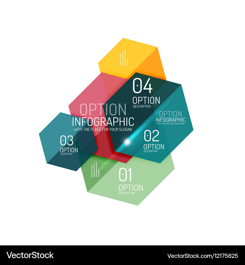 Hexagone infographic diagram templates Royalty Free Vector
