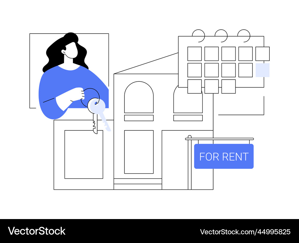 House for rent abstract concept Royalty Free Vector Image