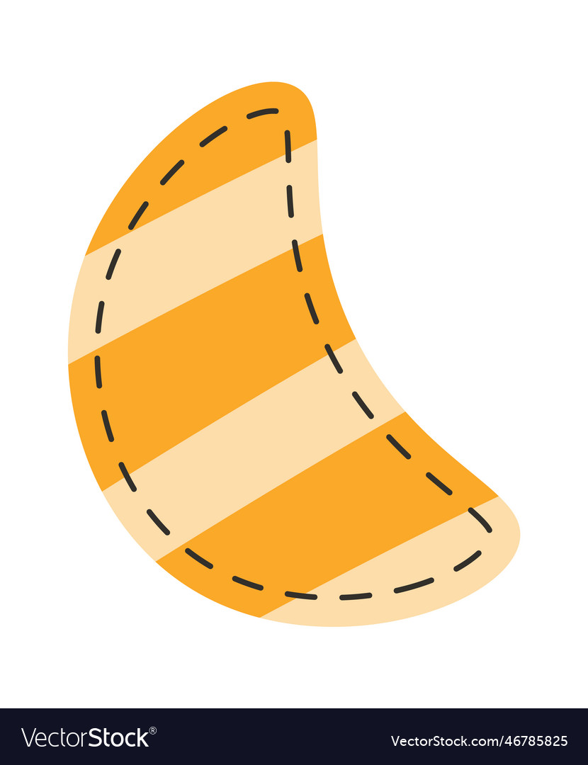 Patch stitched moon Royalty Free Vector Image - VectorStock