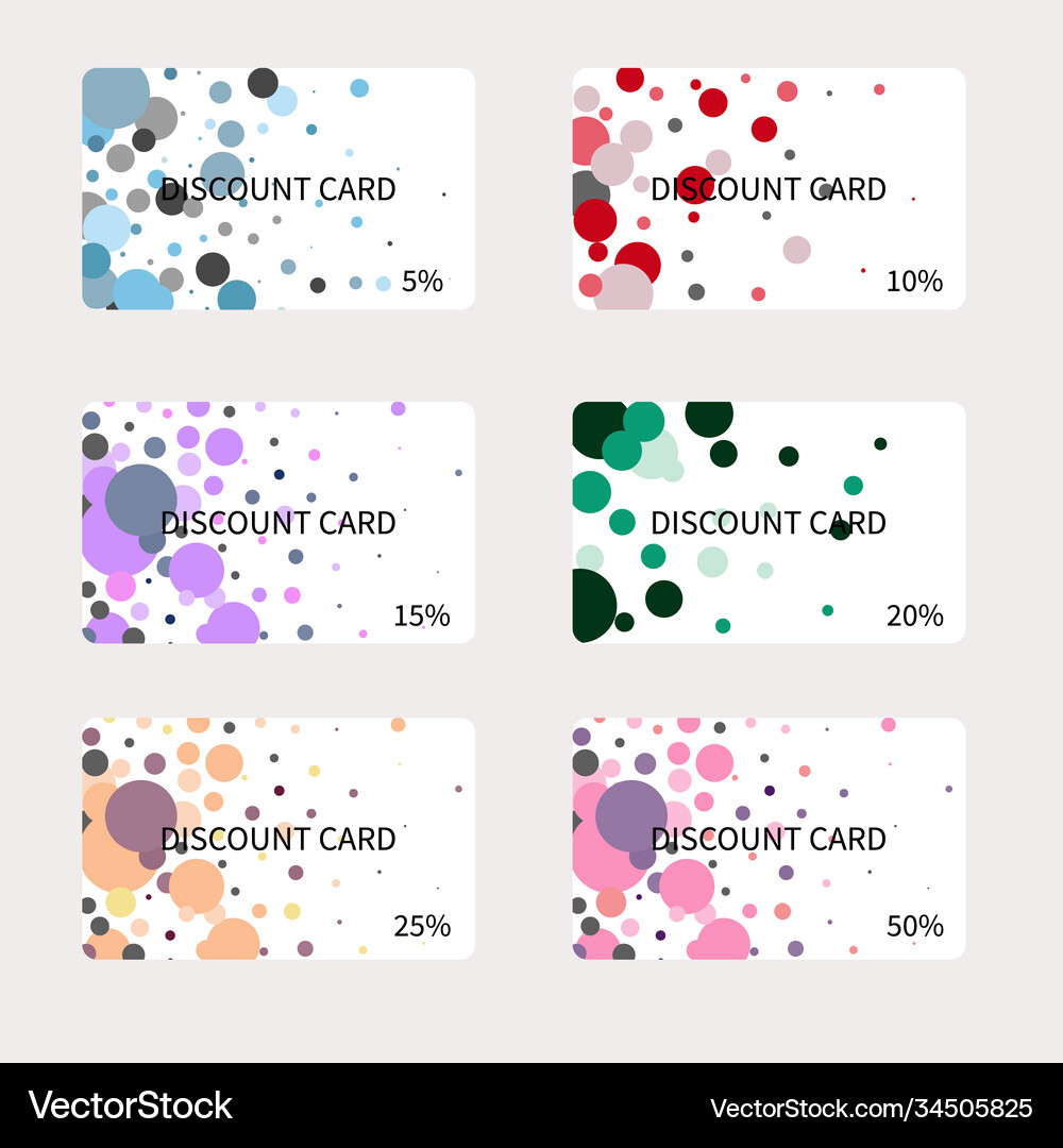 Set discount cards with geometric design Vector Image