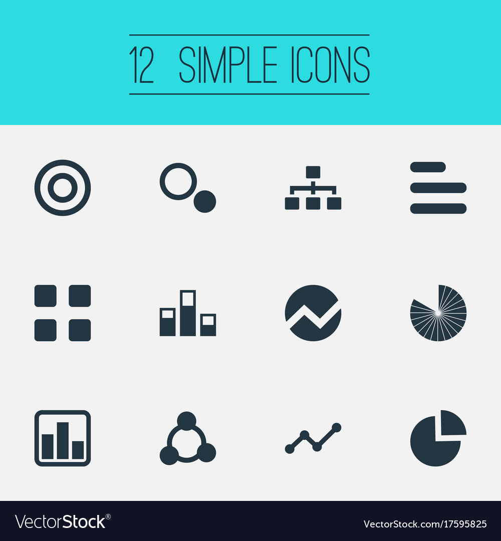 Set of simple icons element Royalty Free Vector Image