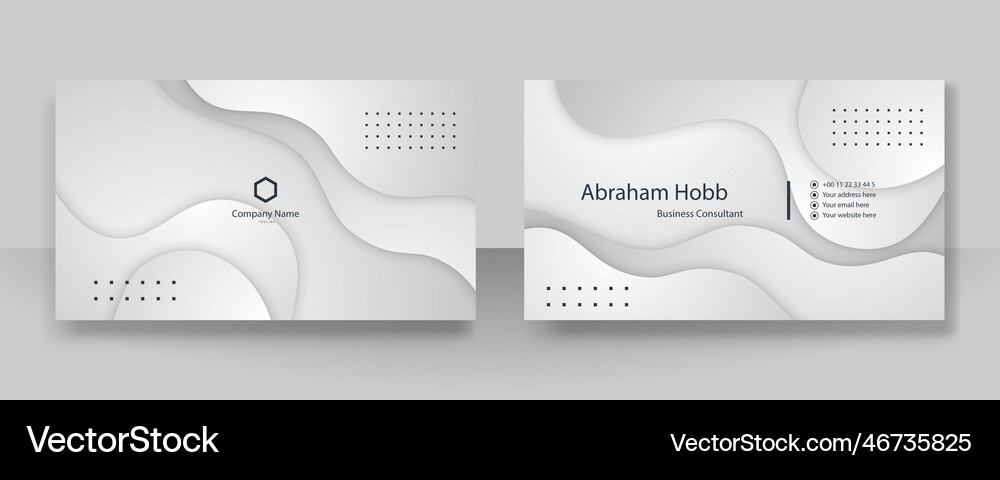 Simple white business card Royalty Free Vector Image