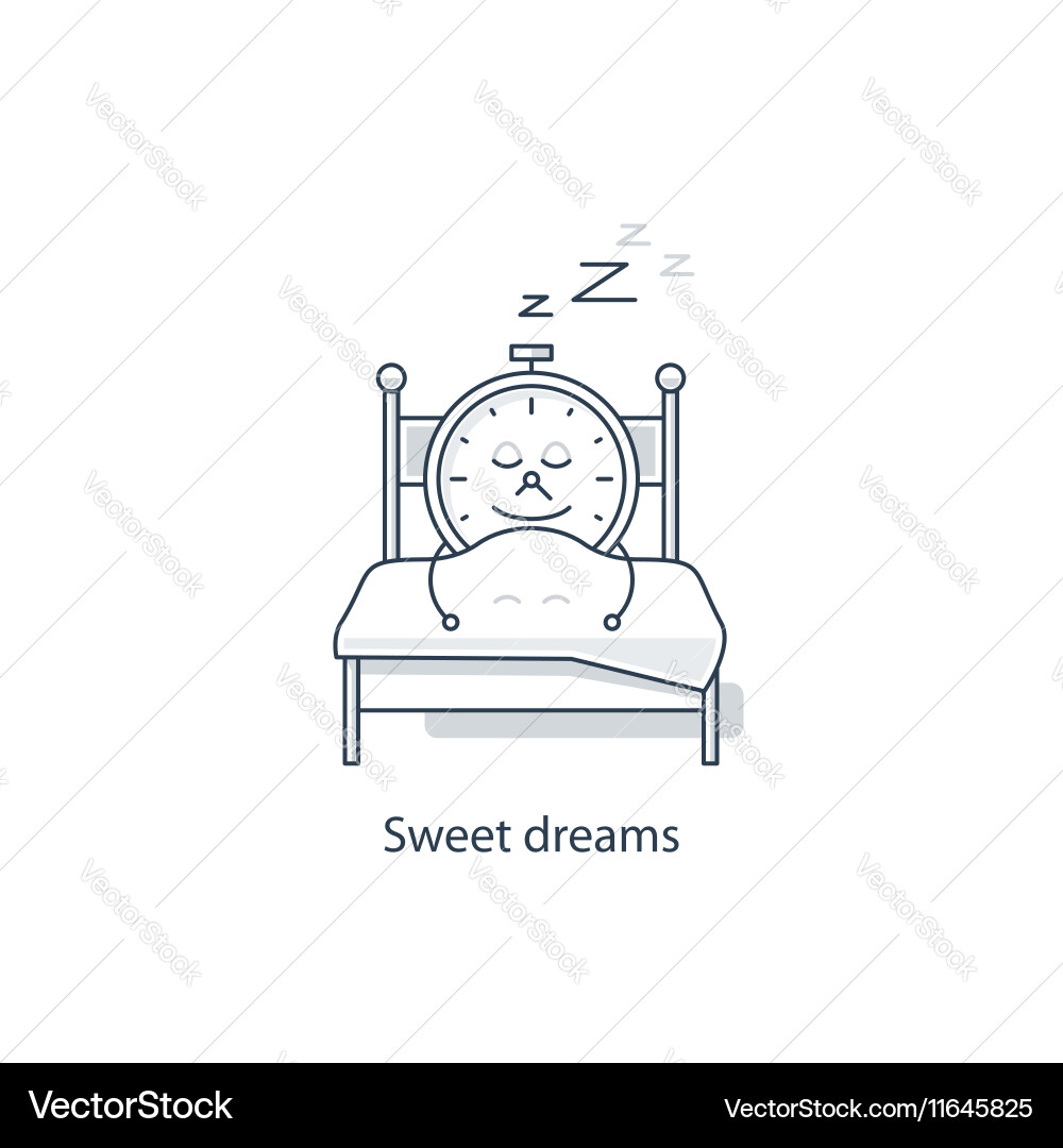 Time to sleep night dreaming Royalty Free Vector Image