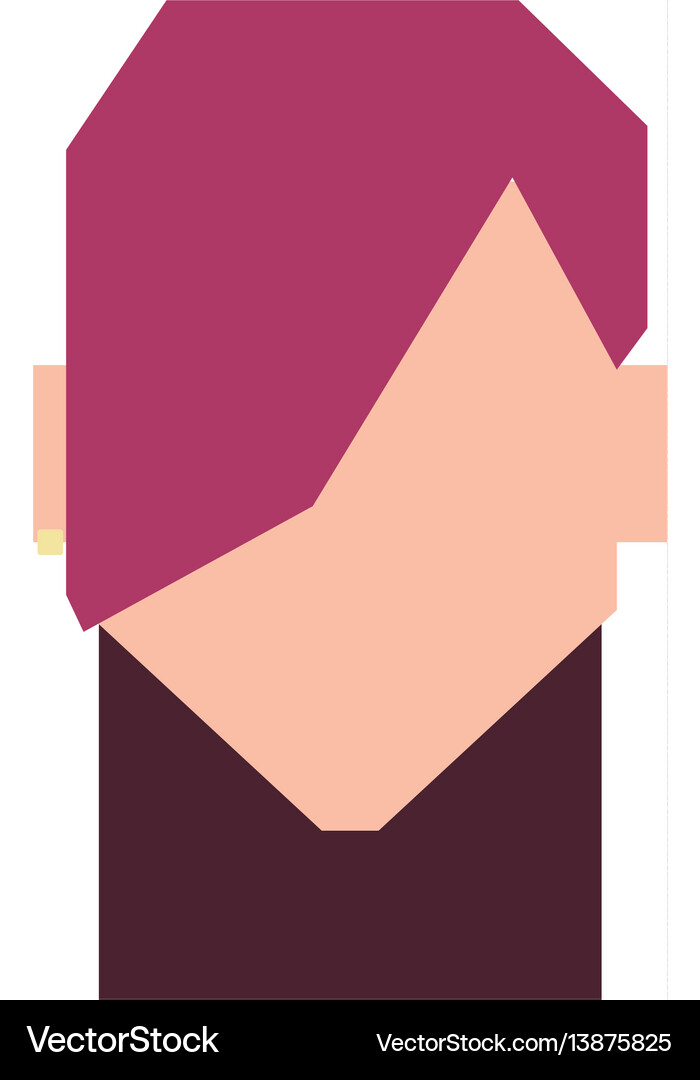 Woman faceless profile Royalty Free Vector Image