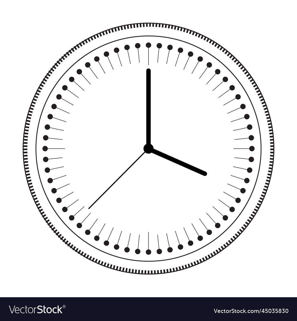 Abstract clock icon object Royalty Free Vector Image