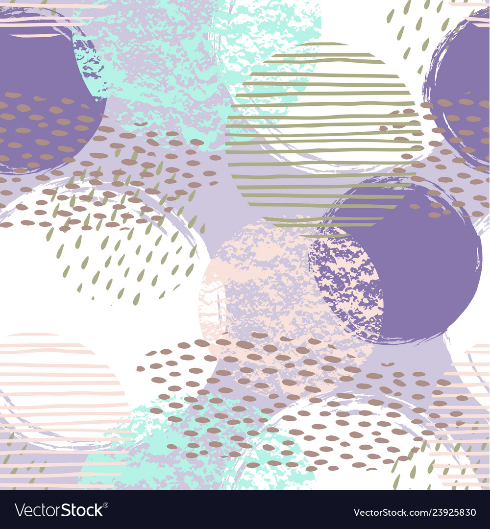Abstract geometric seamless pattern with circles Vector Image