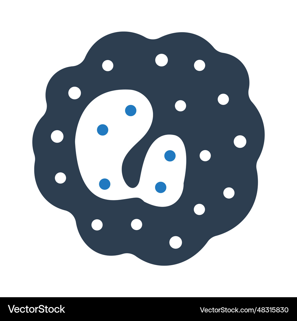 Basophil white blood cells icon flat style Vector Image